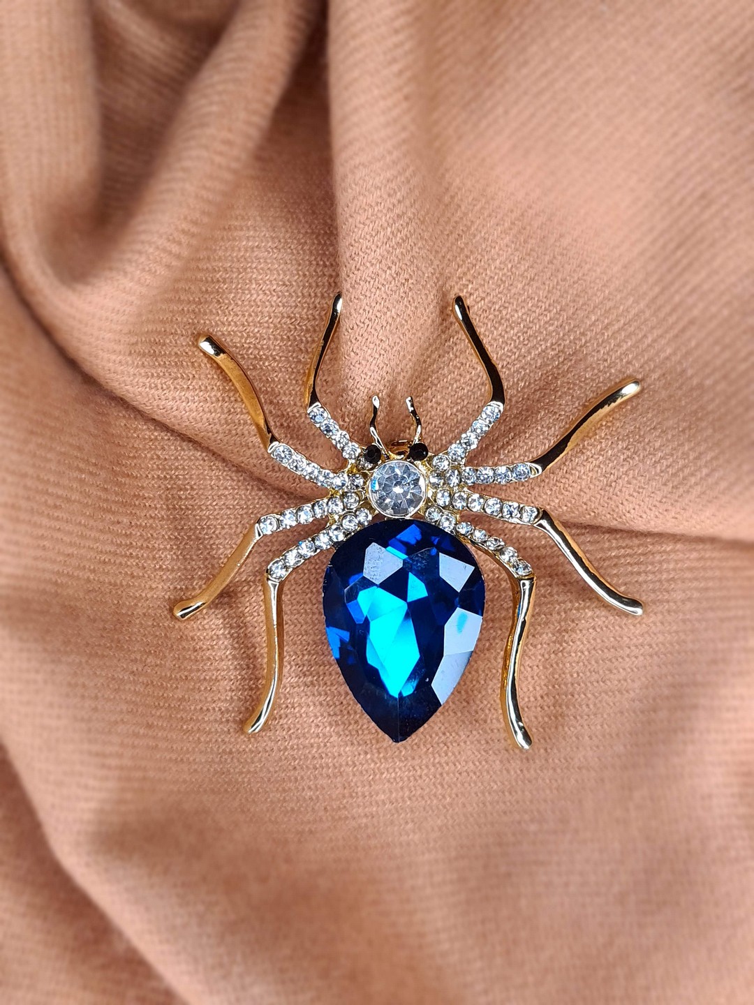 Pauk sa Cirkonima - Plavi - Glam Brooch