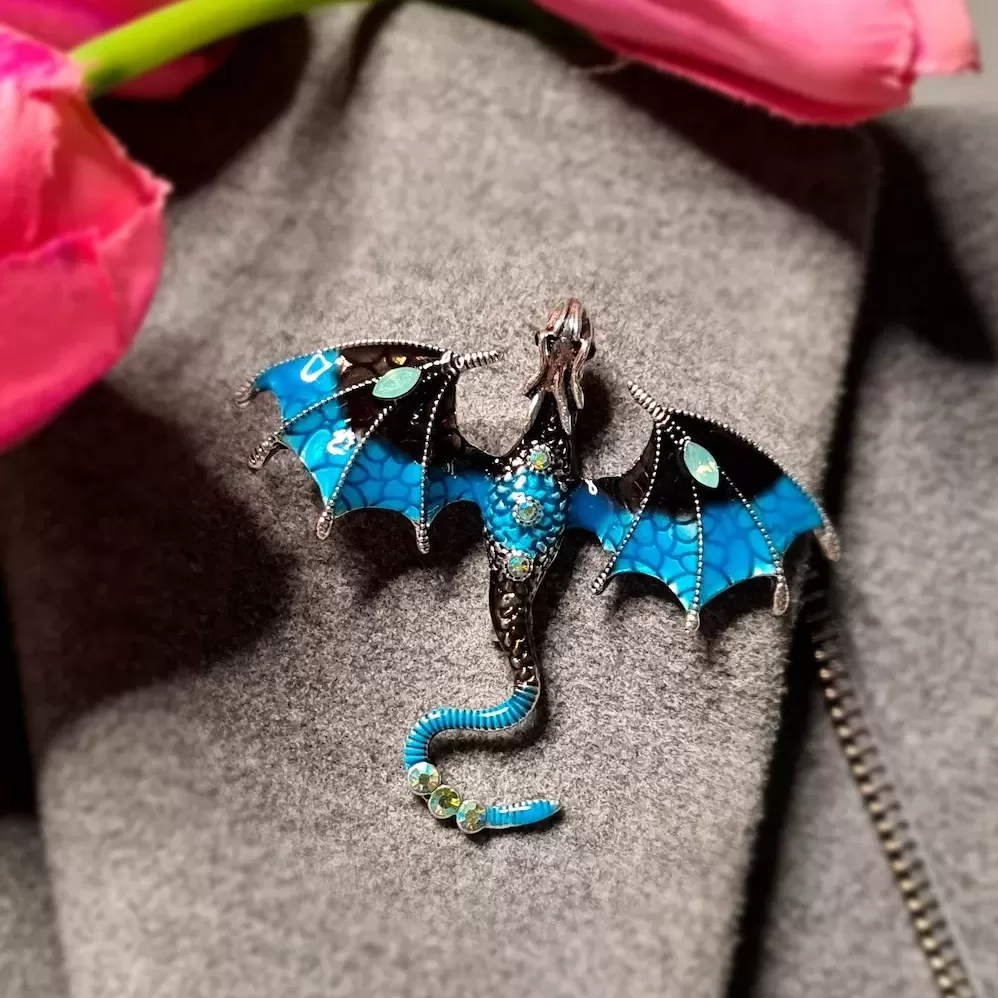 Plavi Zmaj - Glam Brooch